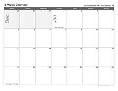 Printable Weekly Calendars - CalendarsQuick
