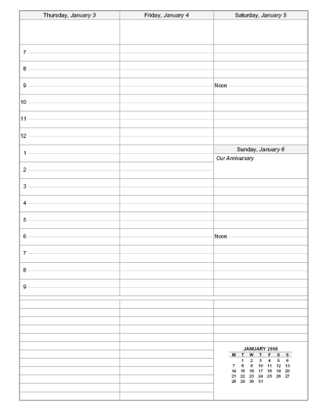 Monthly Weekly Planner Printable